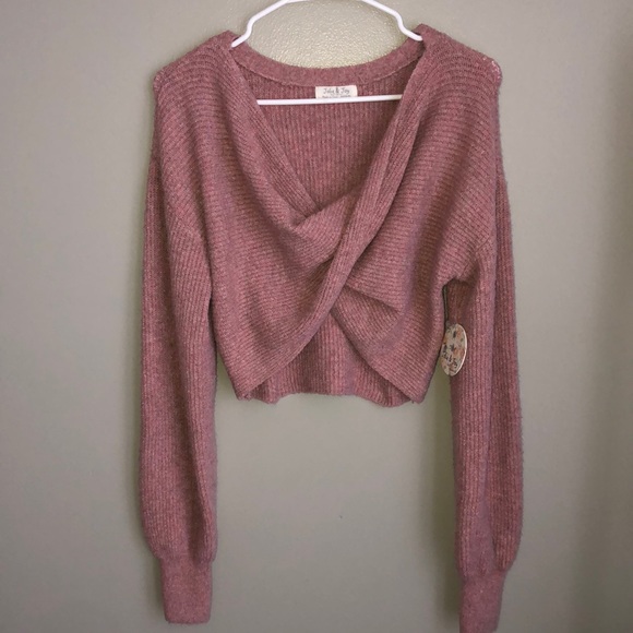 Jolie & Joy by FCT With Love | Sweaters | Jolie Joy Cropped Twist Front ...